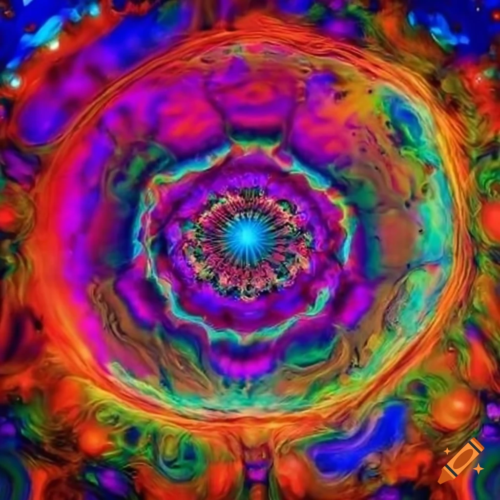 Vibrant and psychedelic trance-like atmosphere on Craiyon