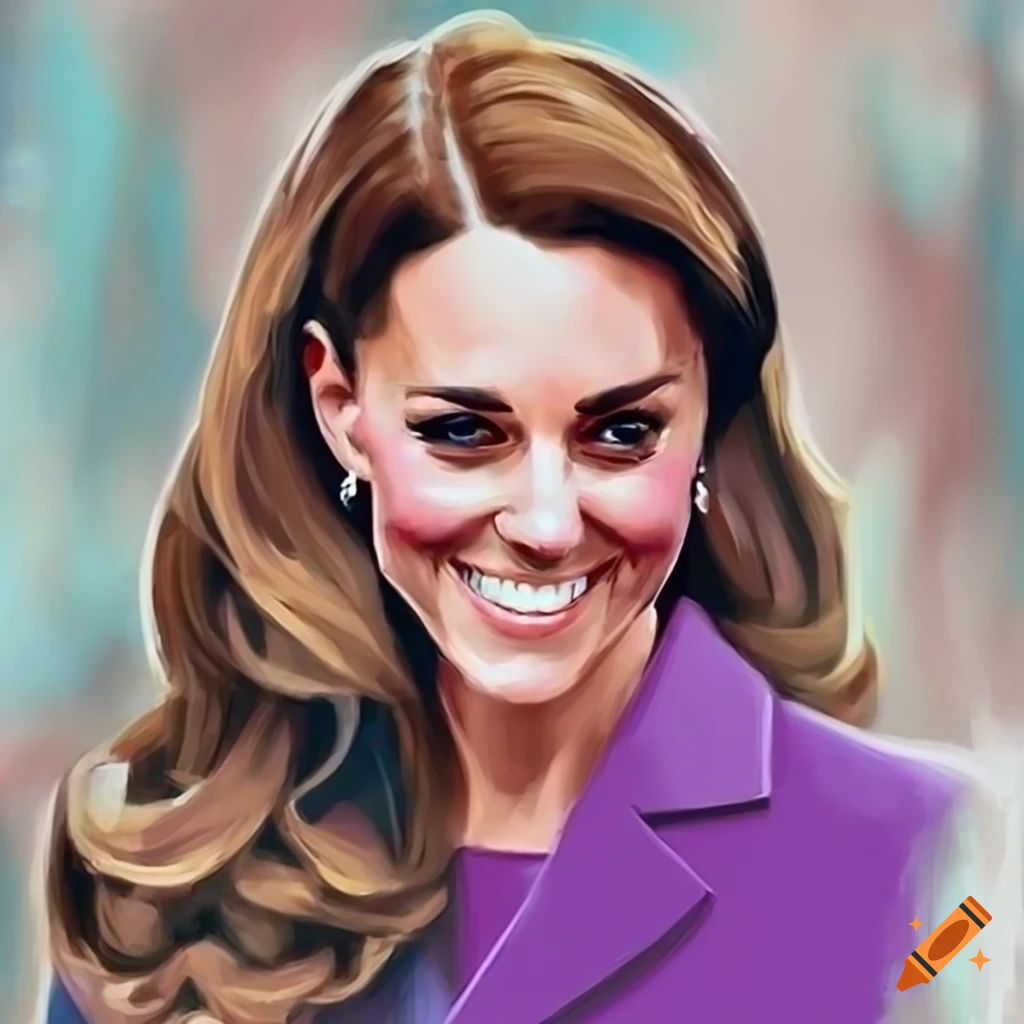 Kate middleton taking a selfie in digital art style on Craiyon