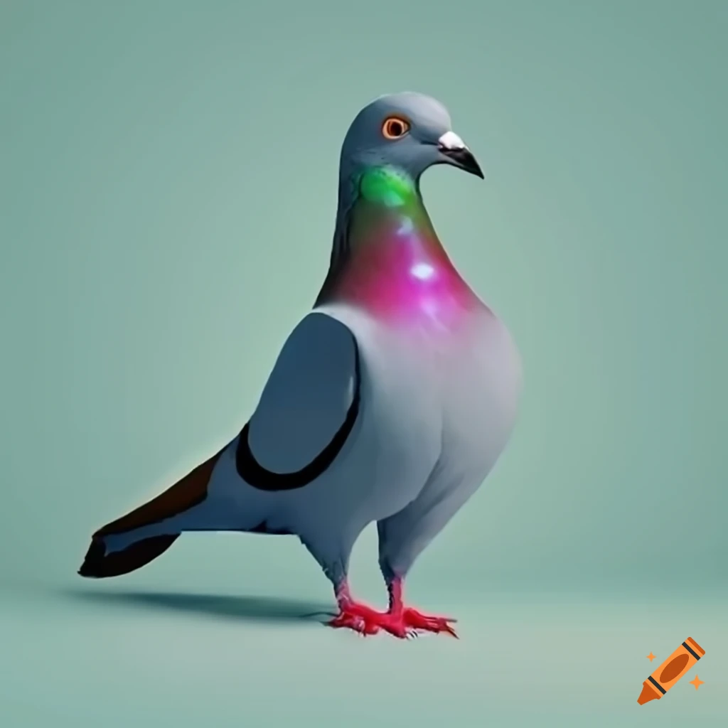 Animated pigeon on Craiyon
