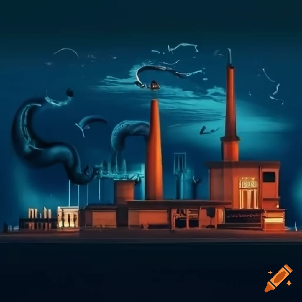 Factory building on Craiyon