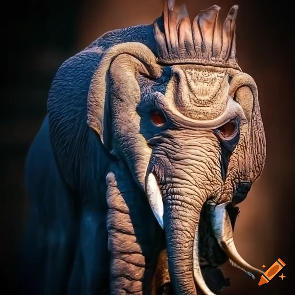 Elephant devil mascot on Craiyon