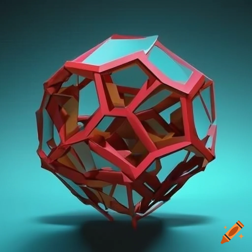 Dodecahedron geometric shape on Craiyon