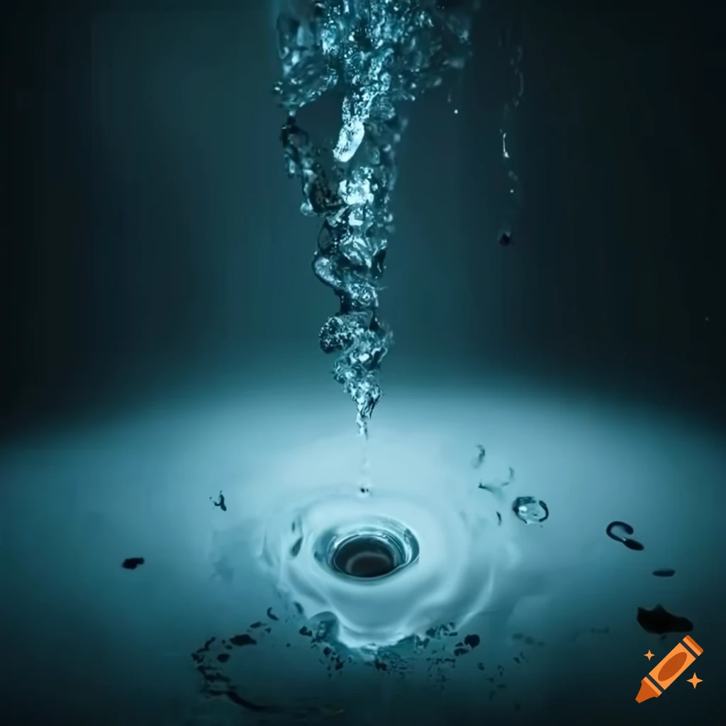 Overflowing sink in a dark and cursed atmosphere on Craiyon