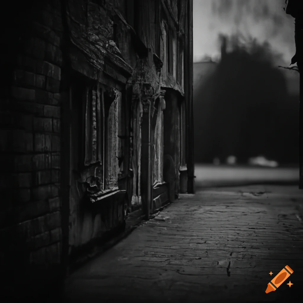 Dark vintage picture of a sad grey day outside on Craiyon