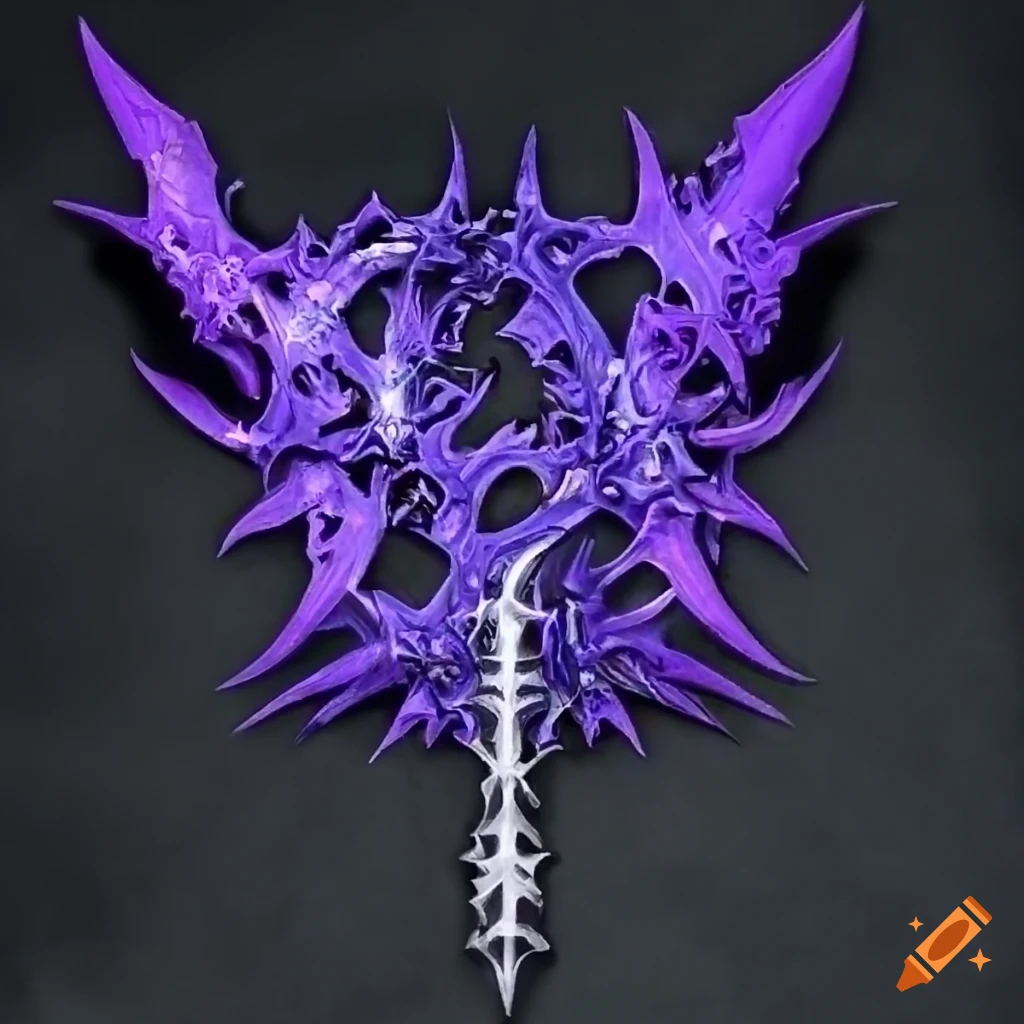 Abstract showcase piece with tribal branches and dark elements on Craiyon