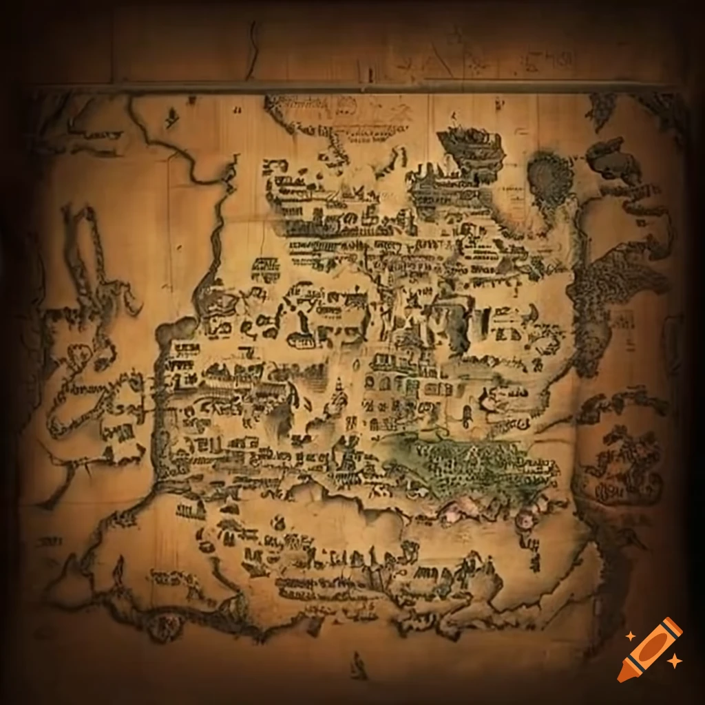 Map of ancient civilization on Craiyon