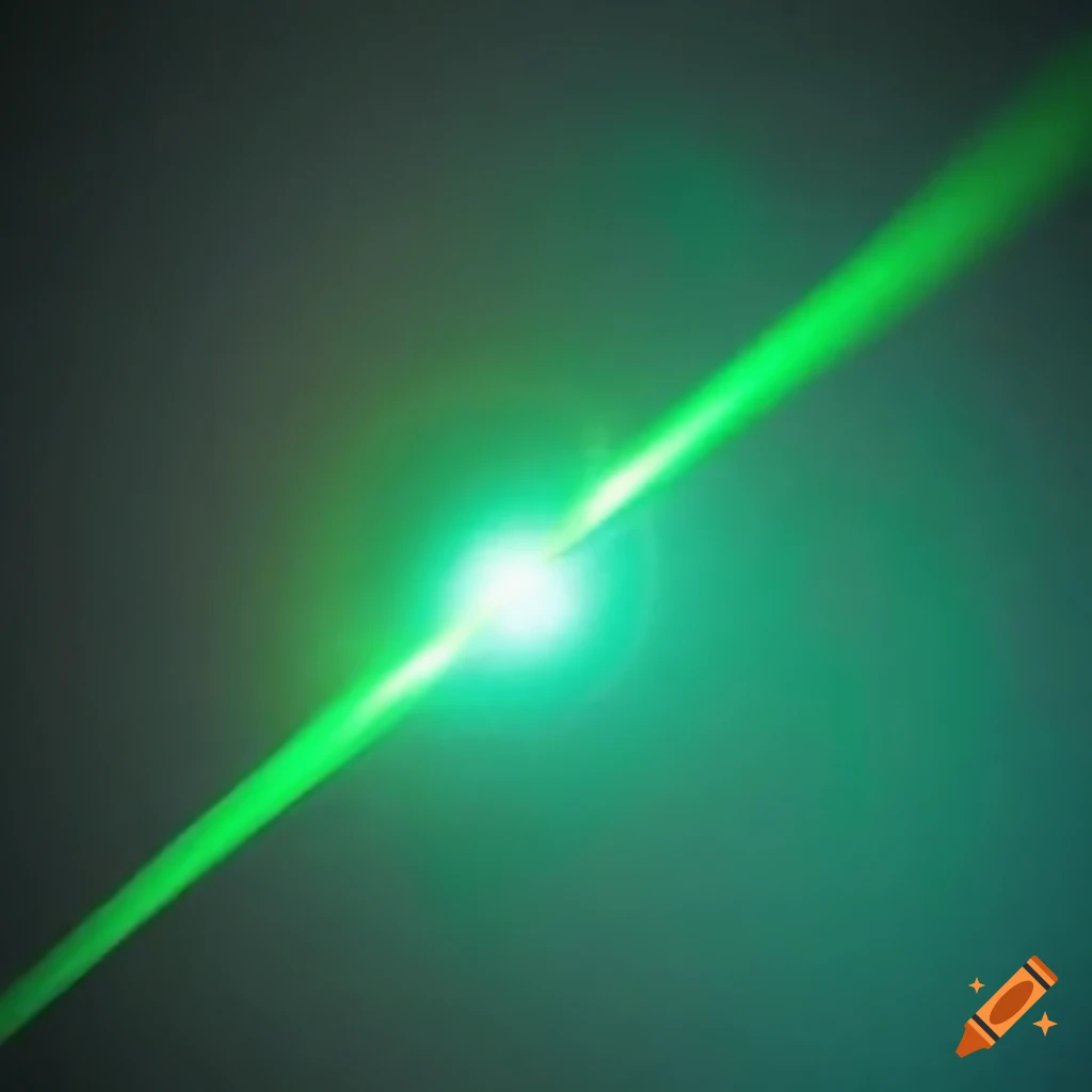 Uranium death power ball emitting green laser beams on Craiyon