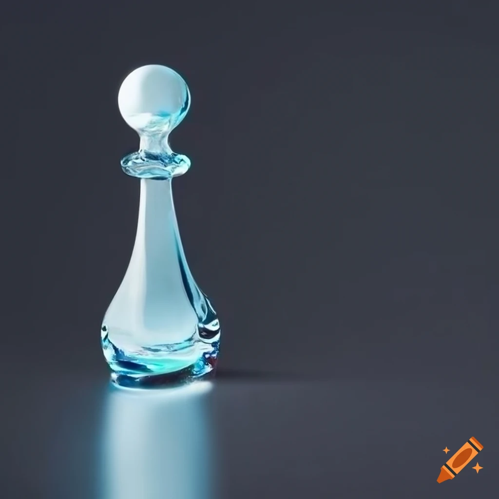 Glass pawn chess sculpture on Craiyon