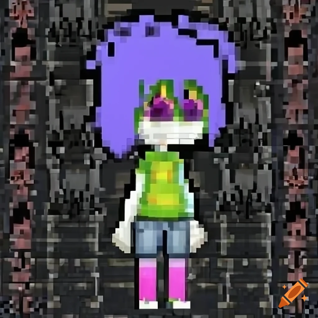 Weirdcore character on Craiyon