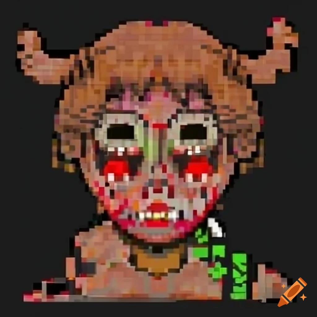 Weirdcore character on Craiyon