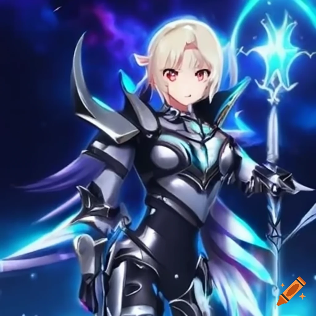 Anime characters in a mythical heavenly setting with lava clouds and ...