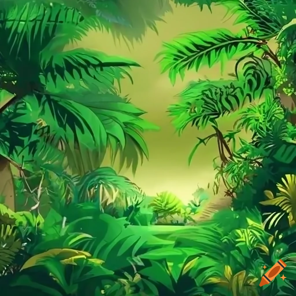 Jungle animated drawing on Craiyon