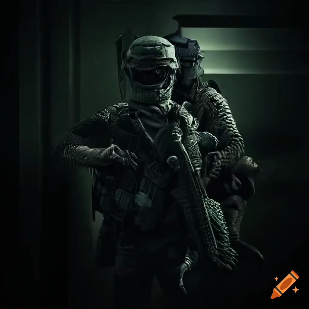 Tactical lizard on Craiyon