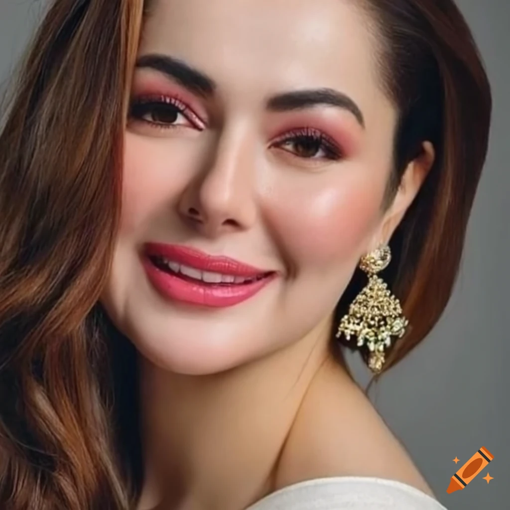 Portrait of Pakistani actress Hania Aamir in ultra-realistic detail on ...