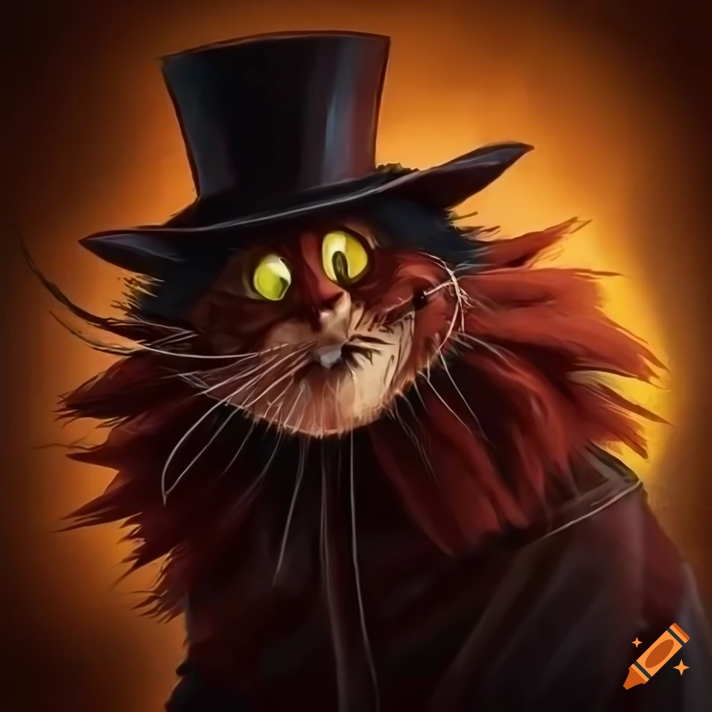 Cheshire cat and Guy Fawkes mashup in a detailed artwork on Craiyon