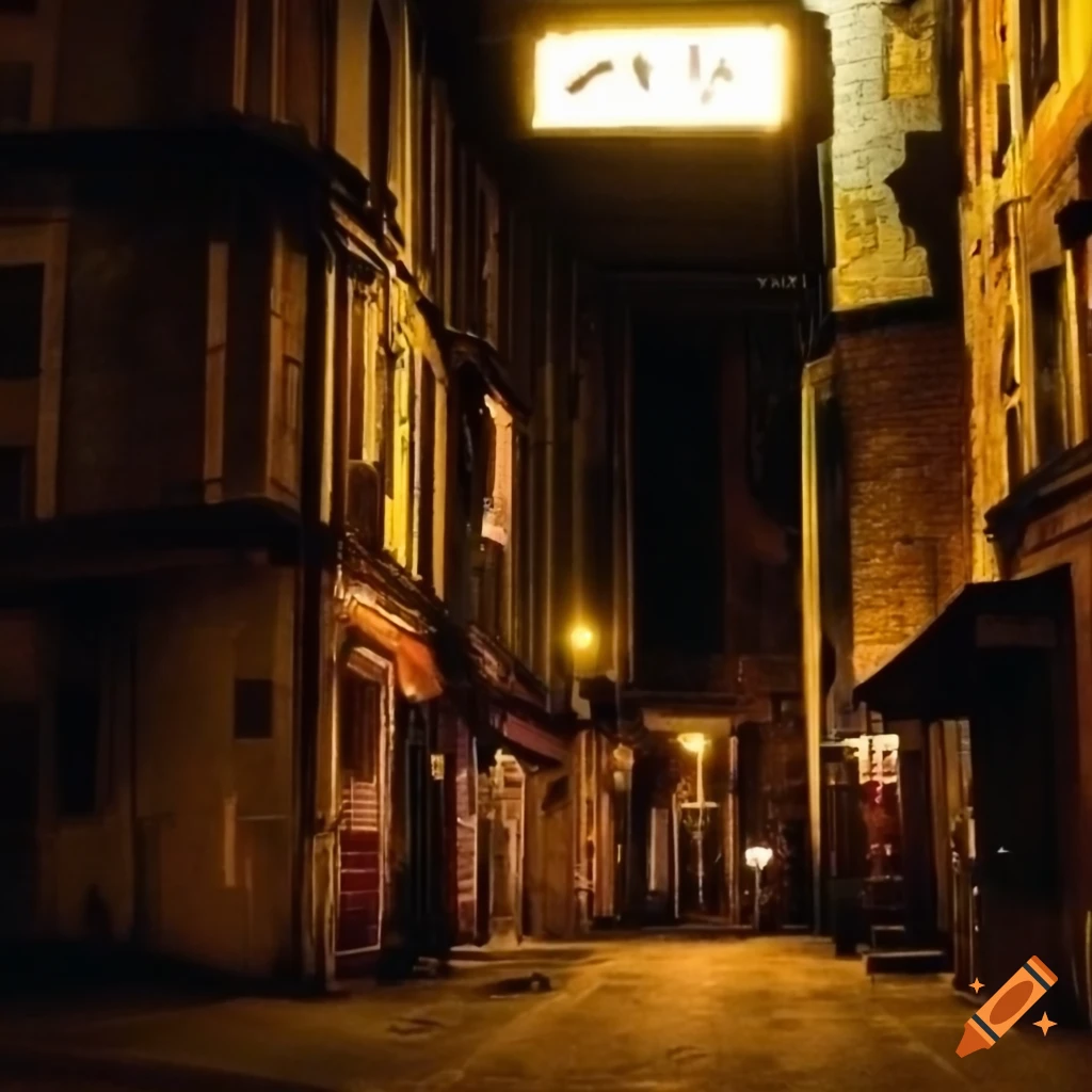 City street with a gritty vibe on Craiyon