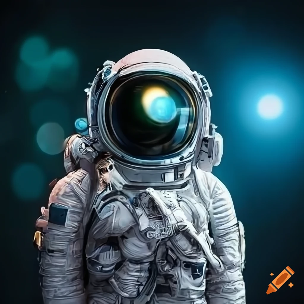 Male astronaut avatar with space suit and helmet on Craiyon