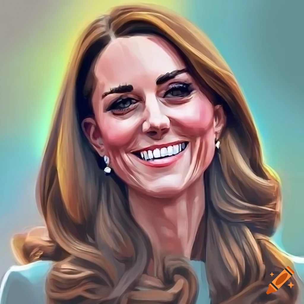 Kate middleton taking a selfie in digital art style on Craiyon