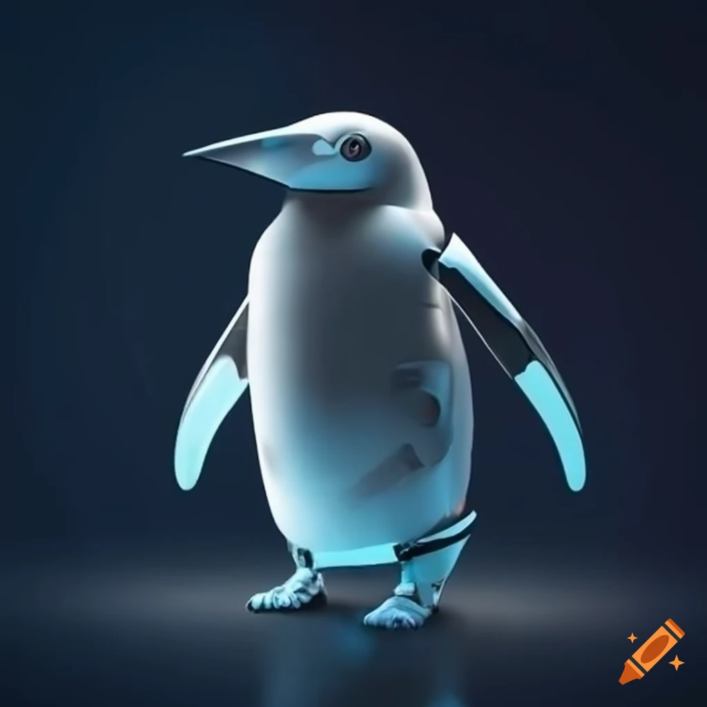 High-tech robotic penguin in futuristic design on Craiyon