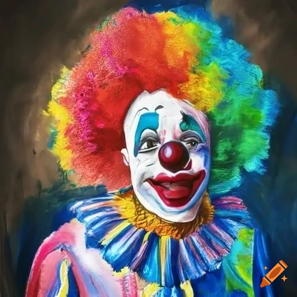Colorful clown on Craiyon