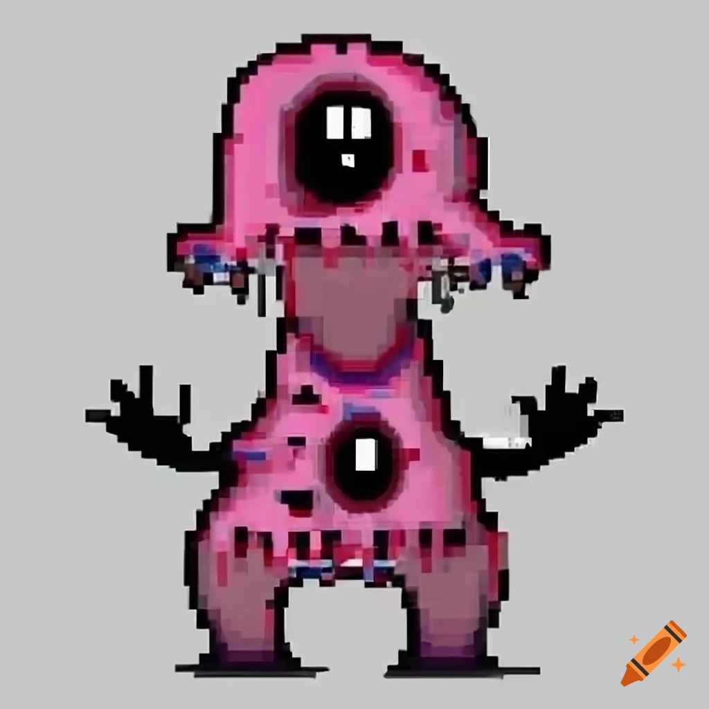 Weirdcore character on Craiyon