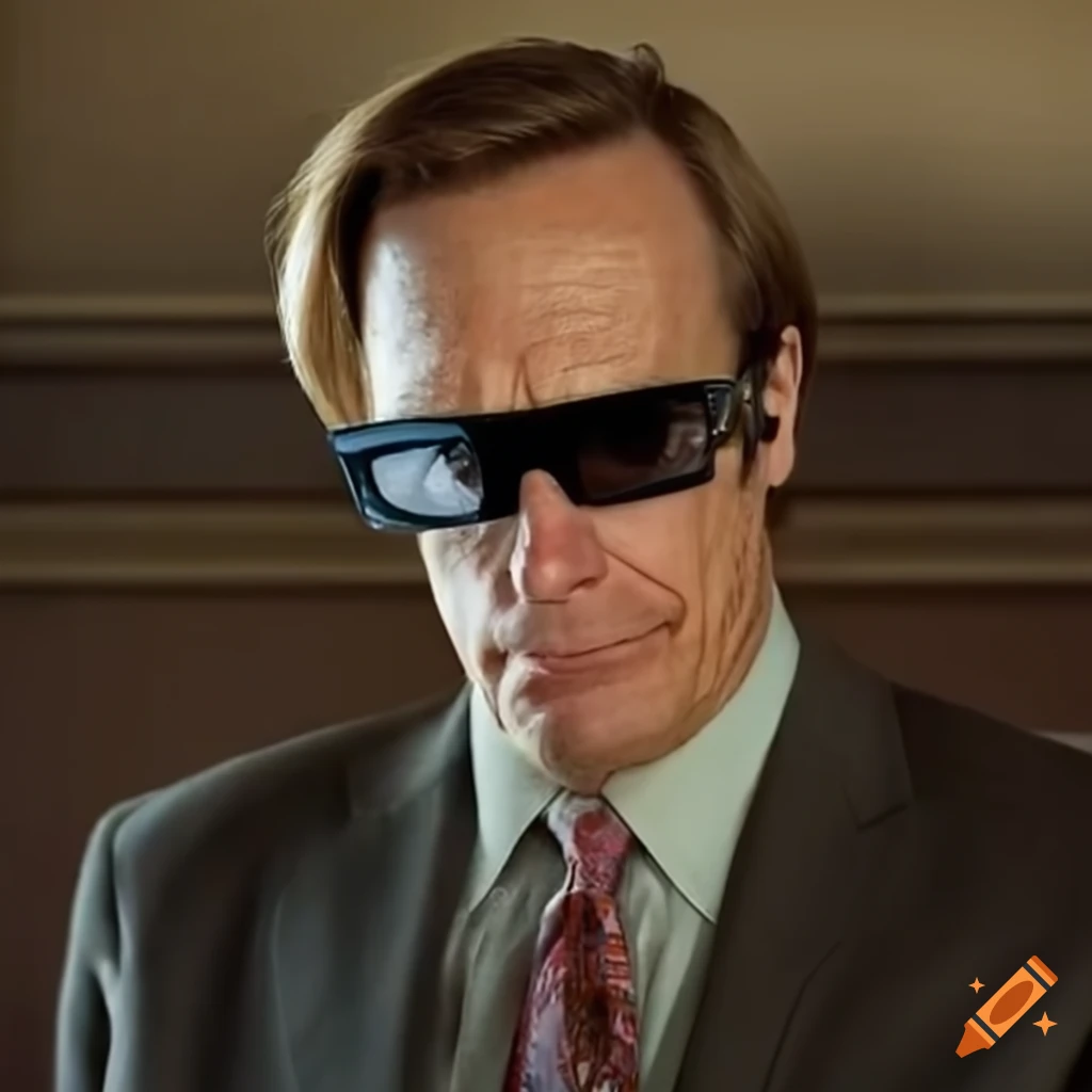 Saul goodman wearing 3d glasses on Craiyon