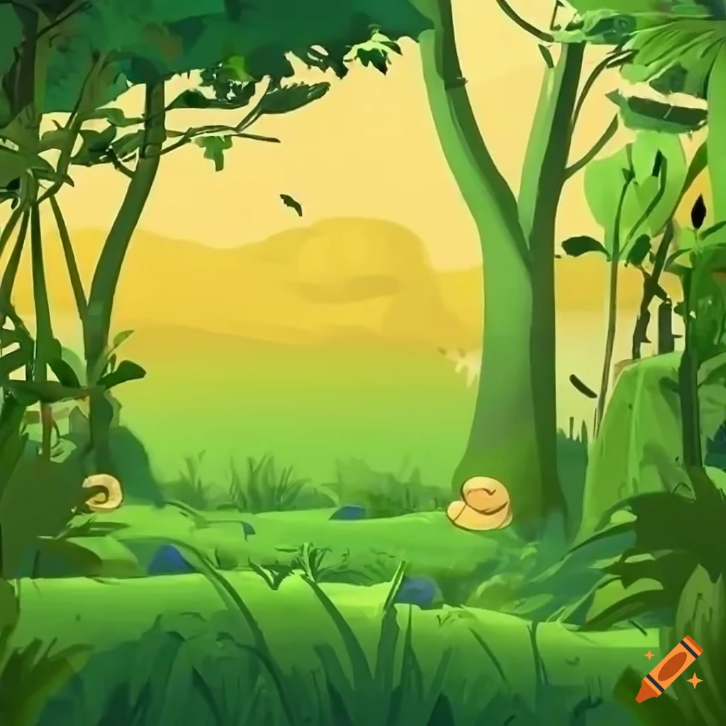 Jungle animated drawing on Craiyon