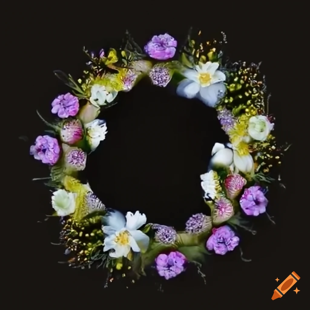 Flower border design in a 3x2 layout on Craiyon