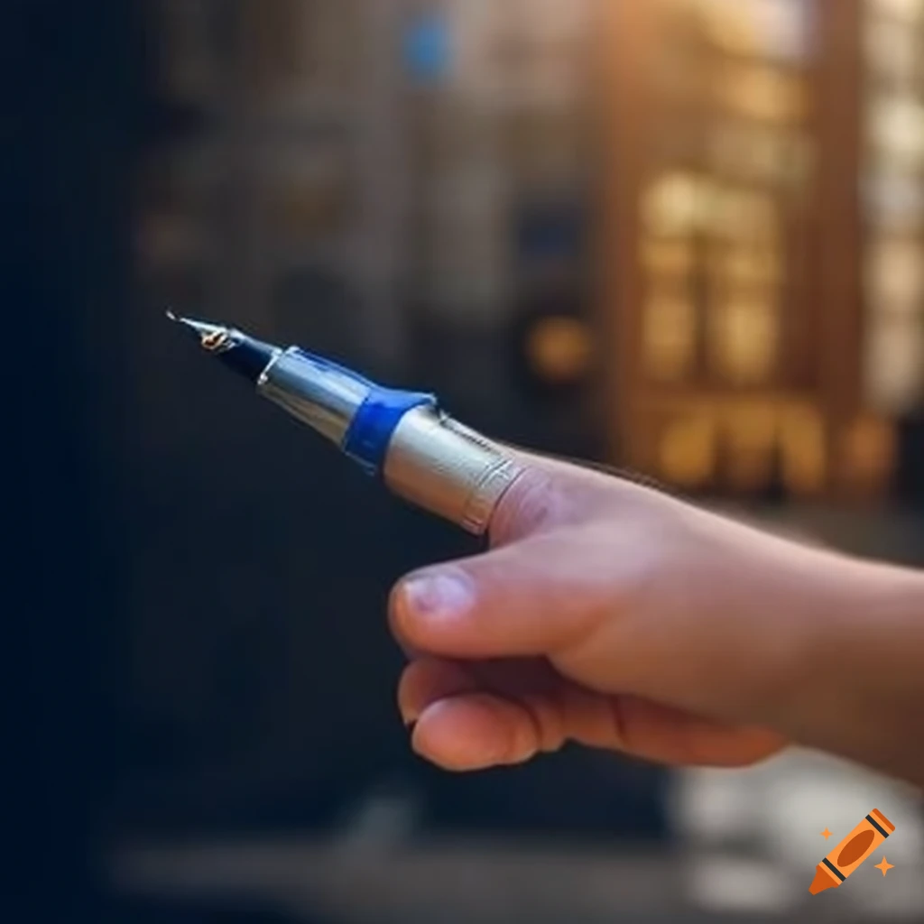 Blue pen writing correct answers on an exam on Craiyon