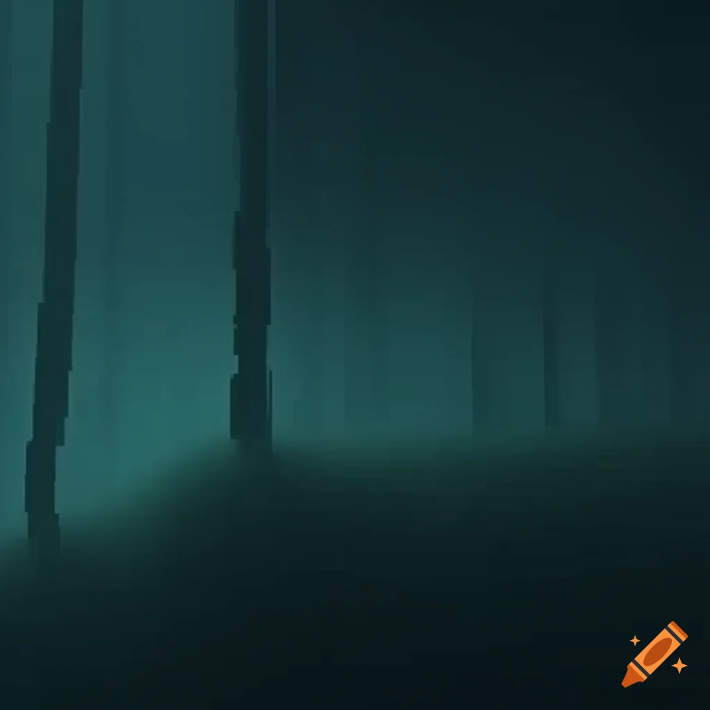 Liminal space in a minecraft world on Craiyon