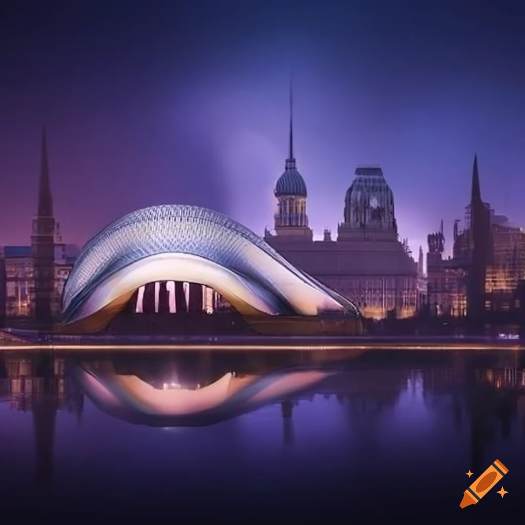 Futuristic view of saint petersburg school no.181 in russia in 2100 on ...