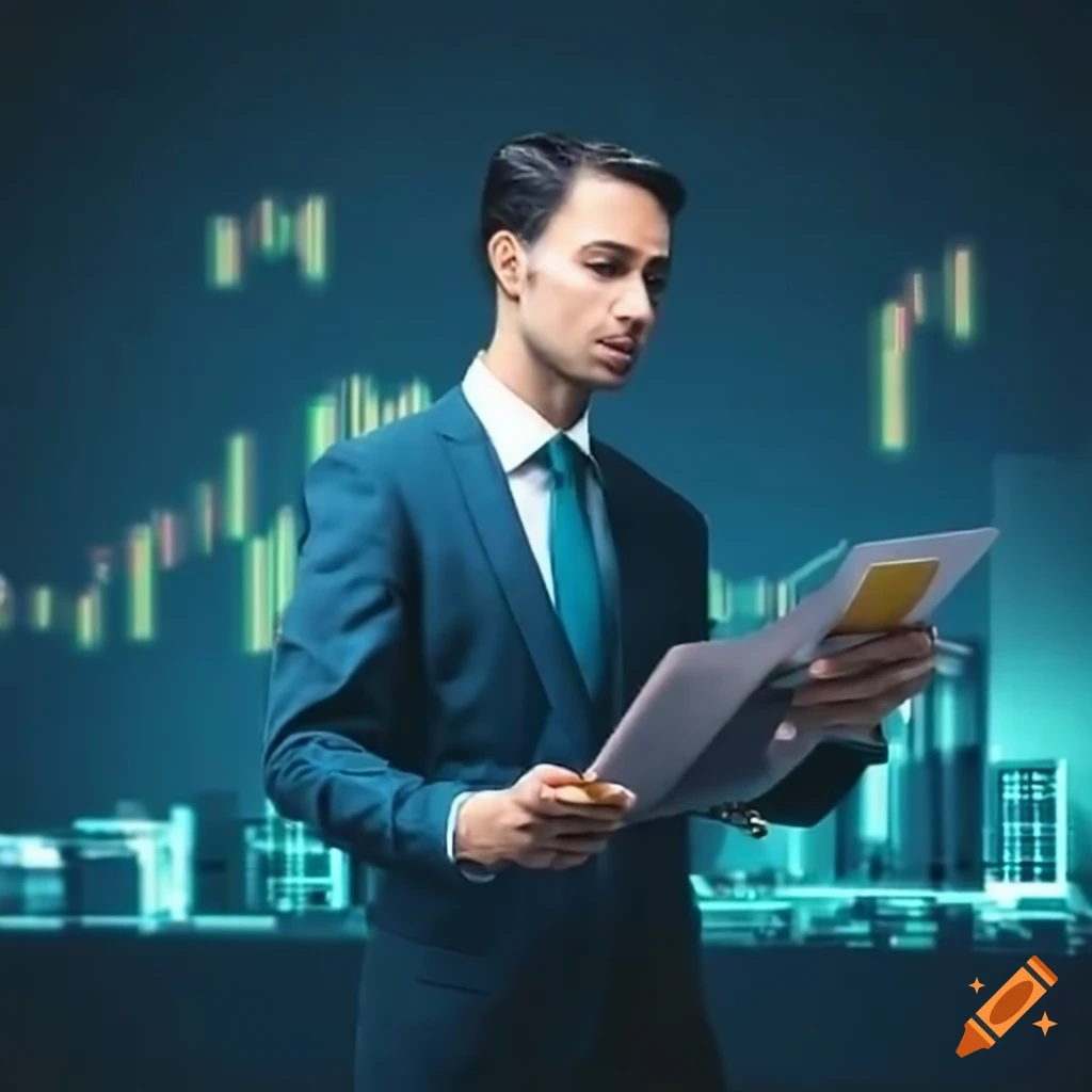 Experienced investment advisor analyzing stock charts at home office on ...