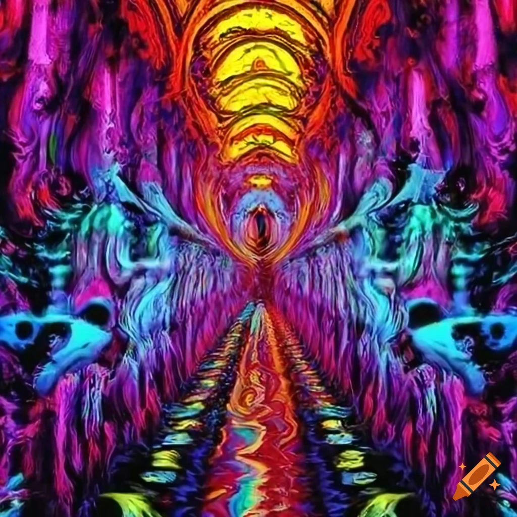 Post-apocalyptic psychedelic visual on Craiyon