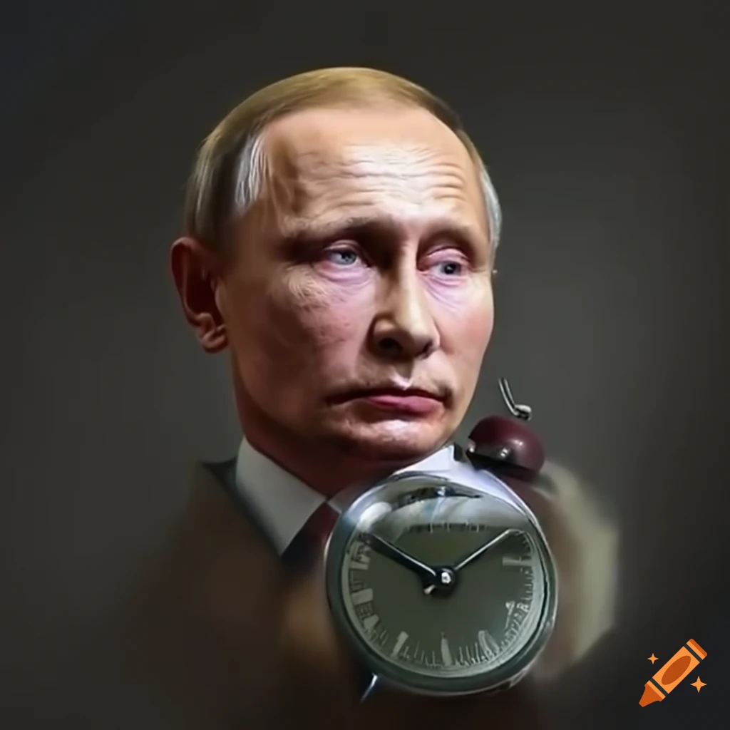 Portrait of a world leader with an alarm clock on Craiyon