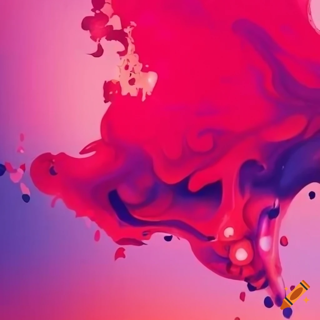 Splash art background with a love theme on Craiyon