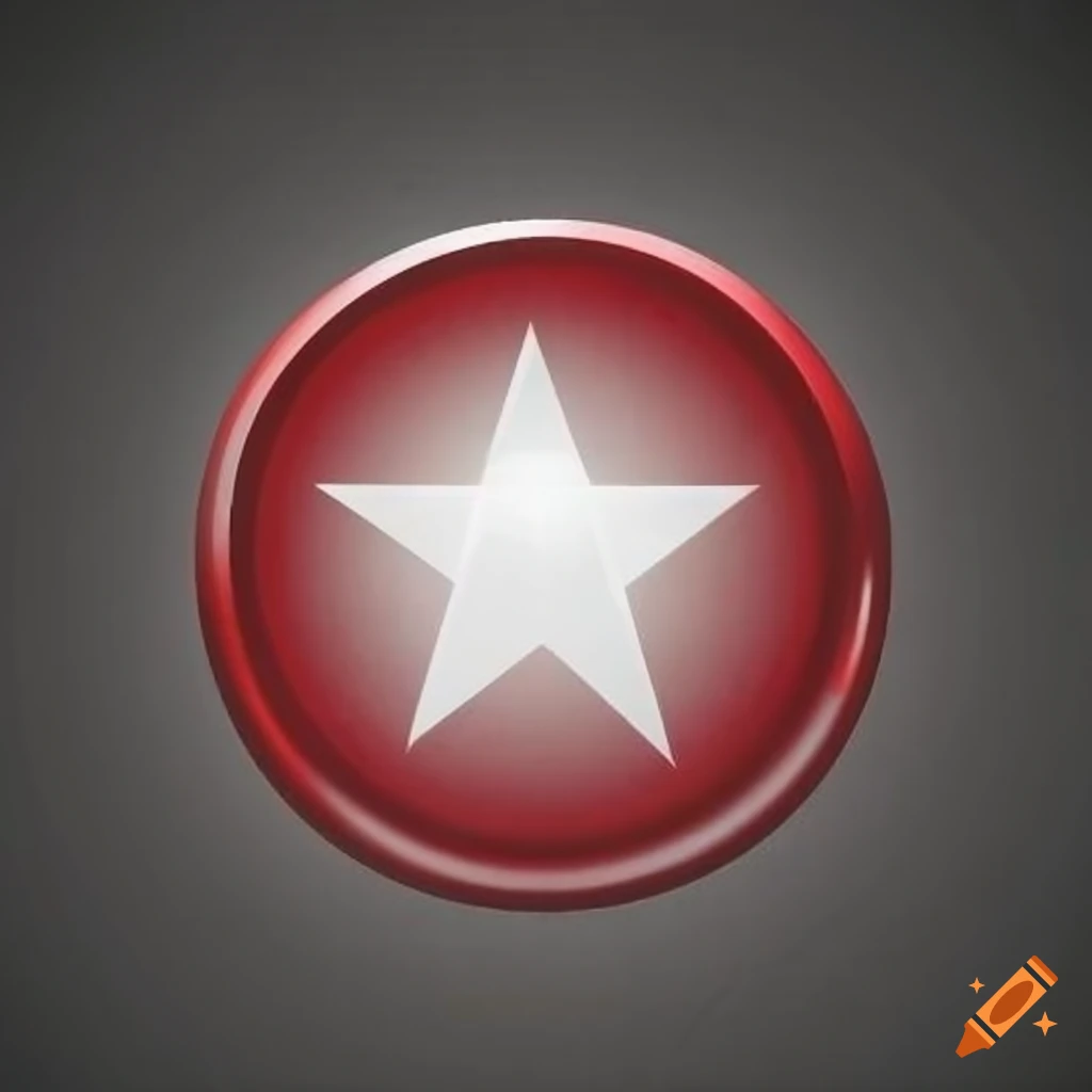 Round red logo with a shining white star and 'MVV Maastricht' on Craiyon