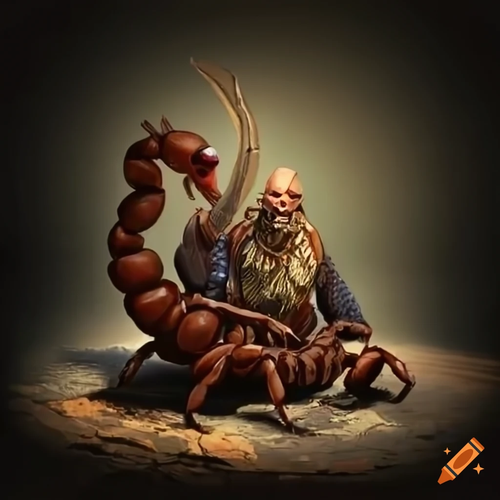 Prospector riding a scorpion on Craiyon