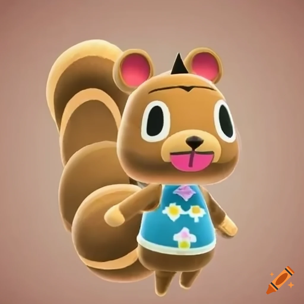 Squirrel character in animal crossing game on Craiyon