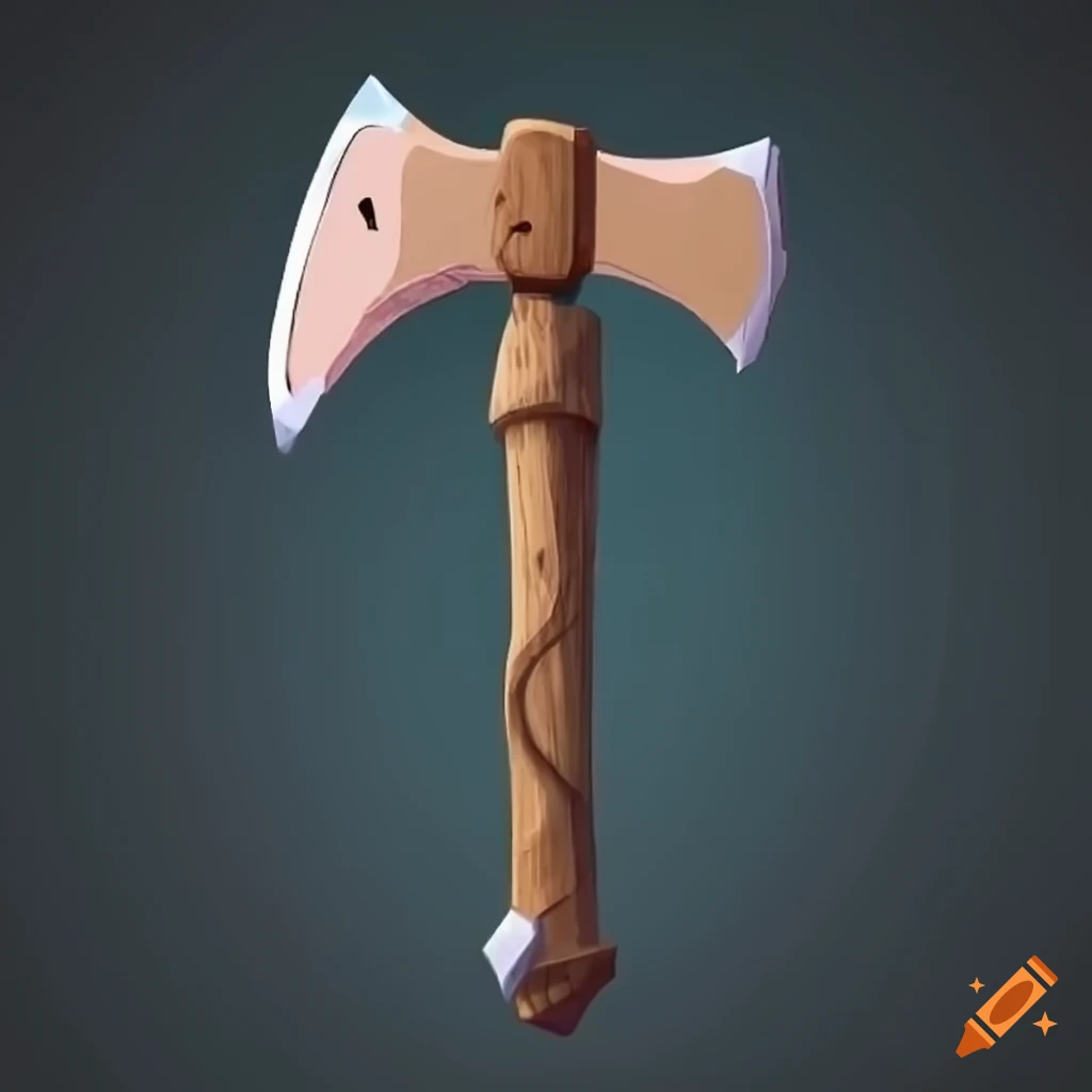 Wooden pickaxe in anime style on Craiyon