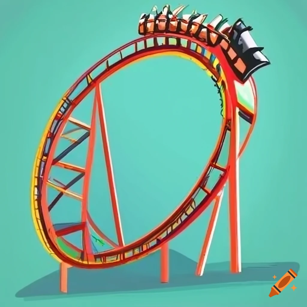 Roller coaster shaped like an eight at Litteraland amusement park on ...