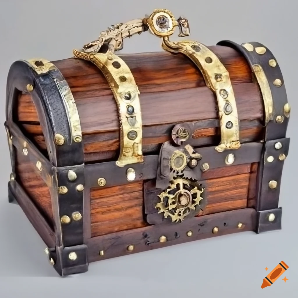 Steampunk treasure chest on Craiyon