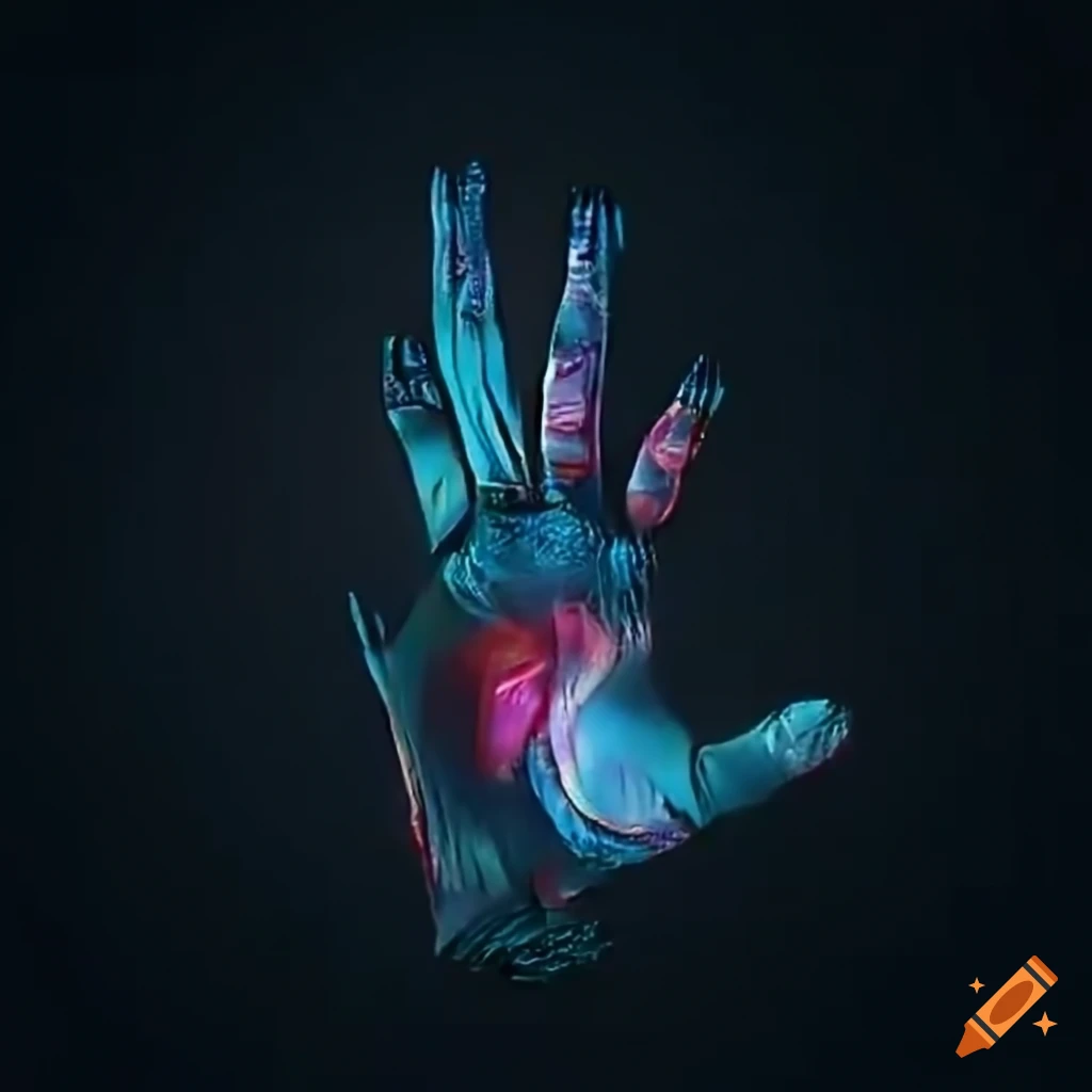 AI generated hand with 8 fingers on Craiyon