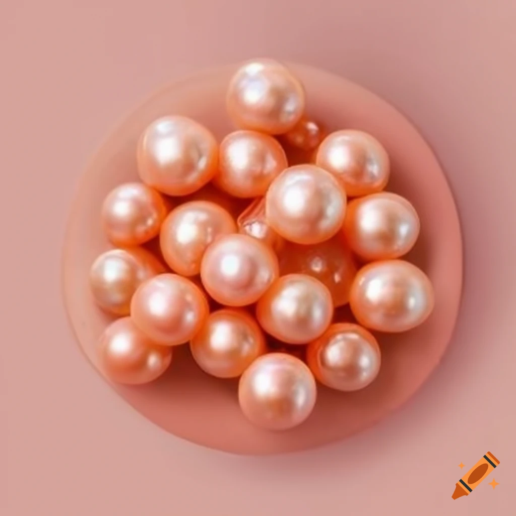 Peach colored pearls on Craiyon