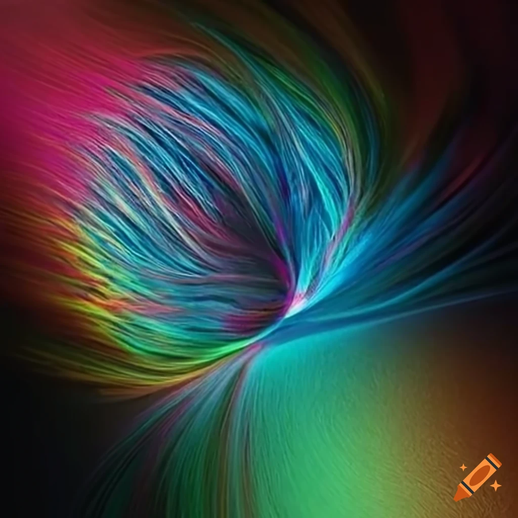 Colored optical fibers in glass on Craiyon