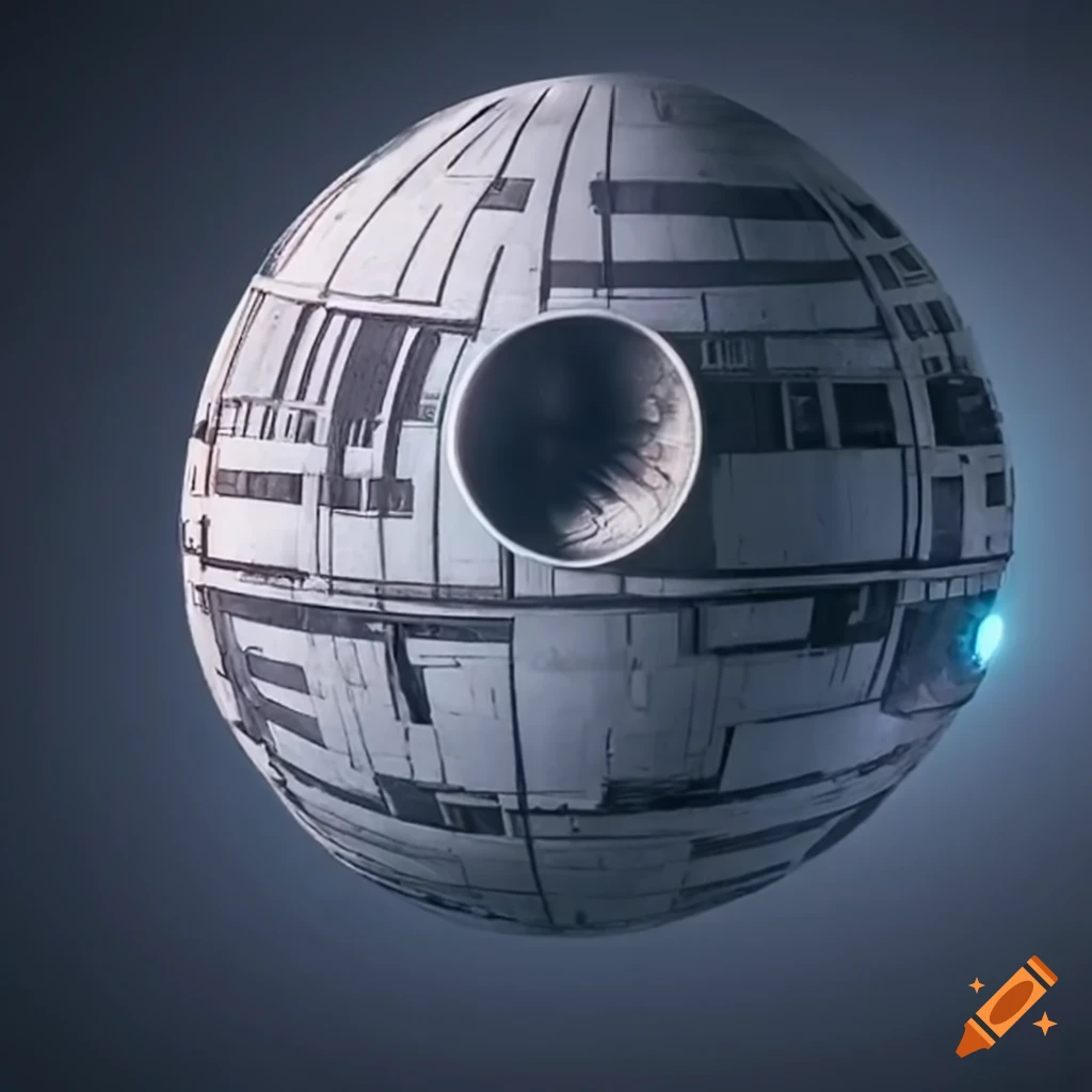 Fun representation of the death star from star wars on Craiyon