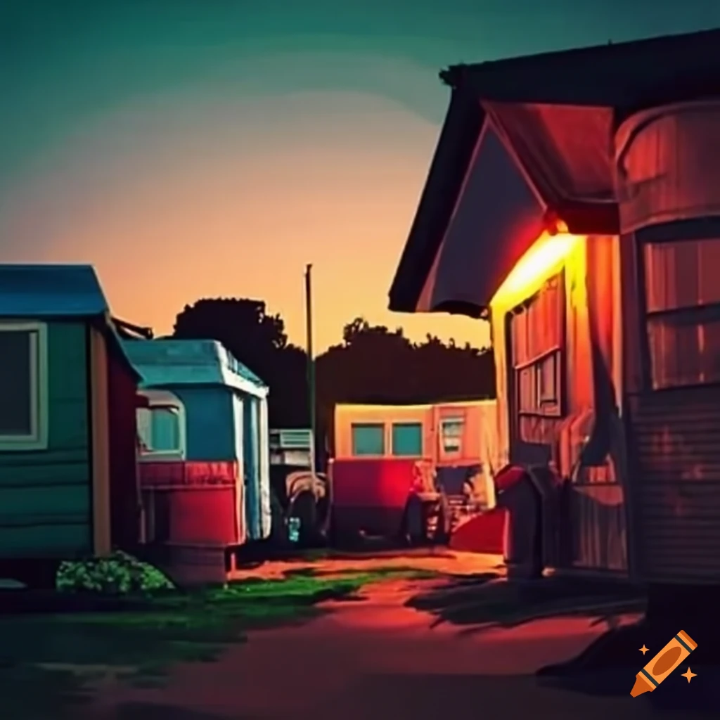 Trailer park on Craiyon