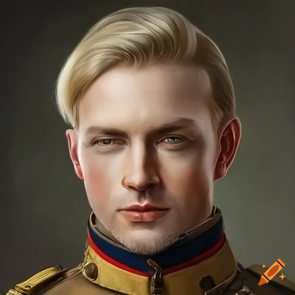 Portrait of a handsome soldier in Victorian royal army attire on Craiyon