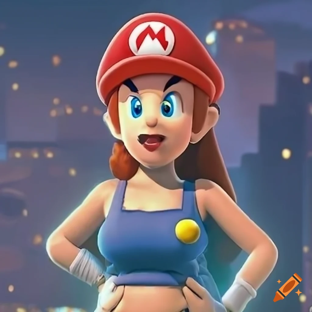 Female version of the famous mario character with a unique twist on Craiyon