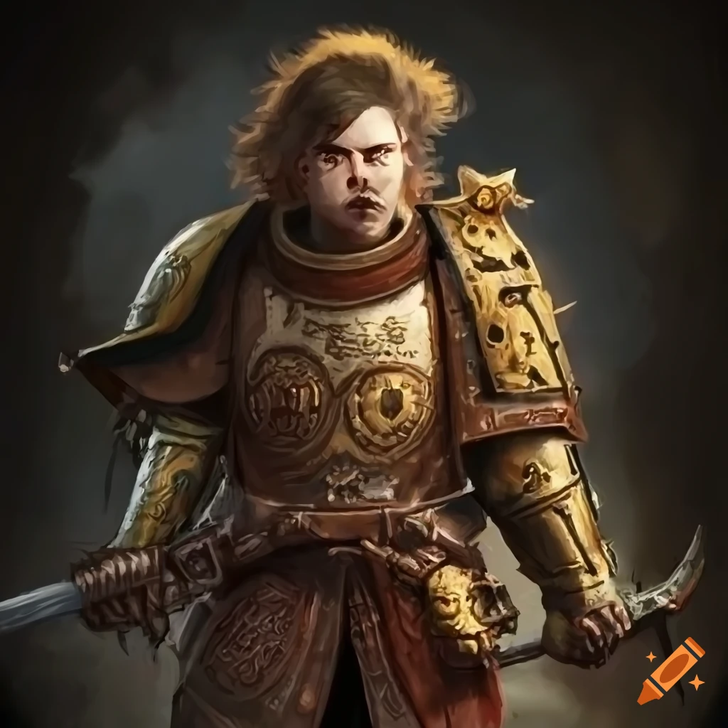 Warhammer medieval adventurer named baptiste on Craiyon