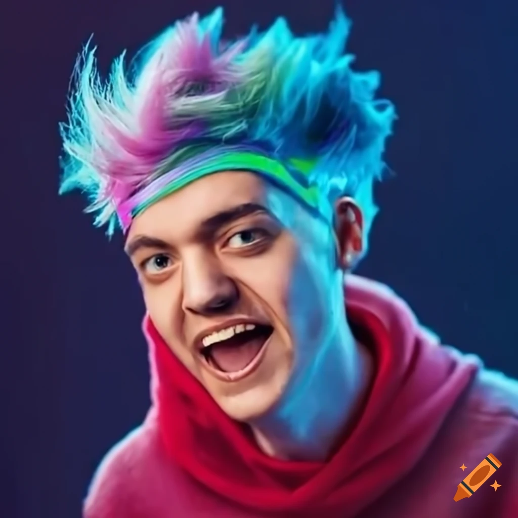 Popular twitch streamer ninja with a unique hairstyle on Craiyon